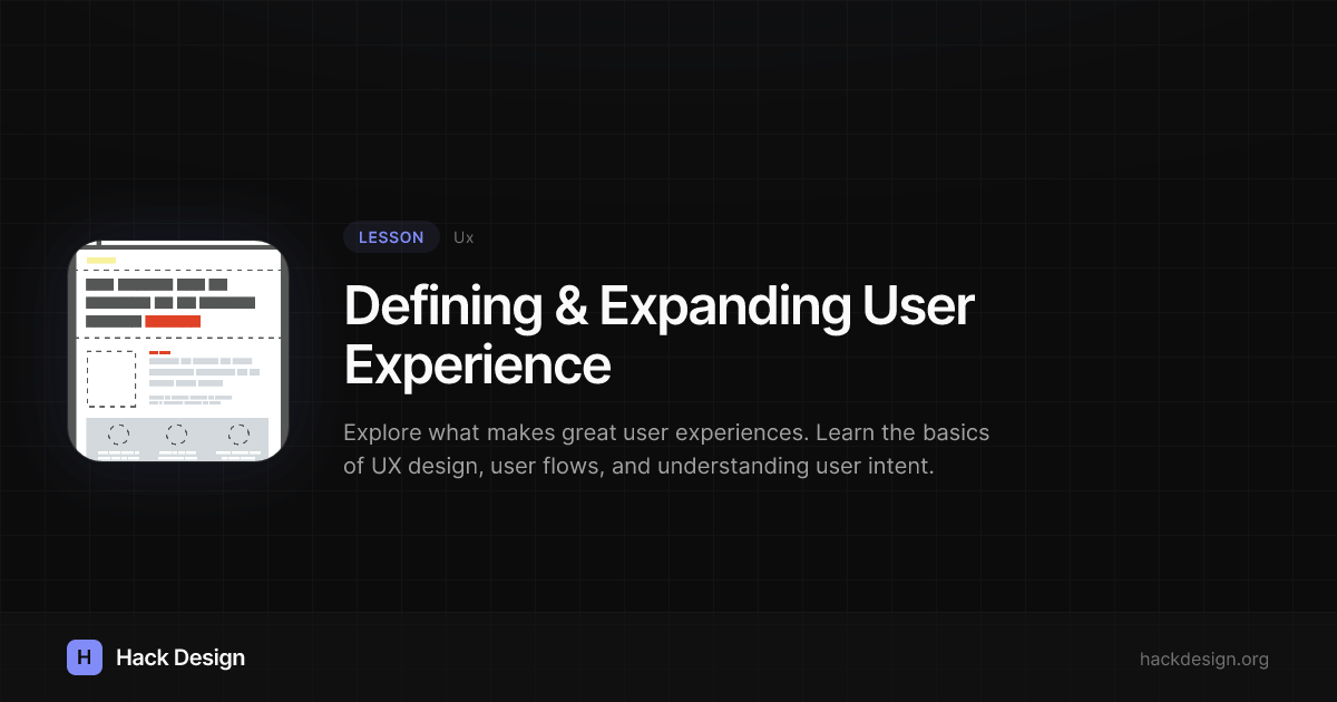 Defining & Expanding User Experience | Hack Design
