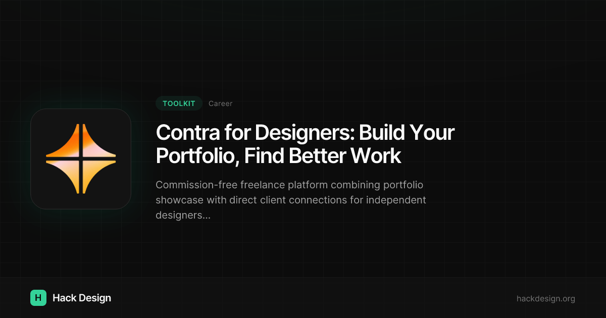 Contra for Designers: Build Your Portfolio, Find Better Work | Hack Design