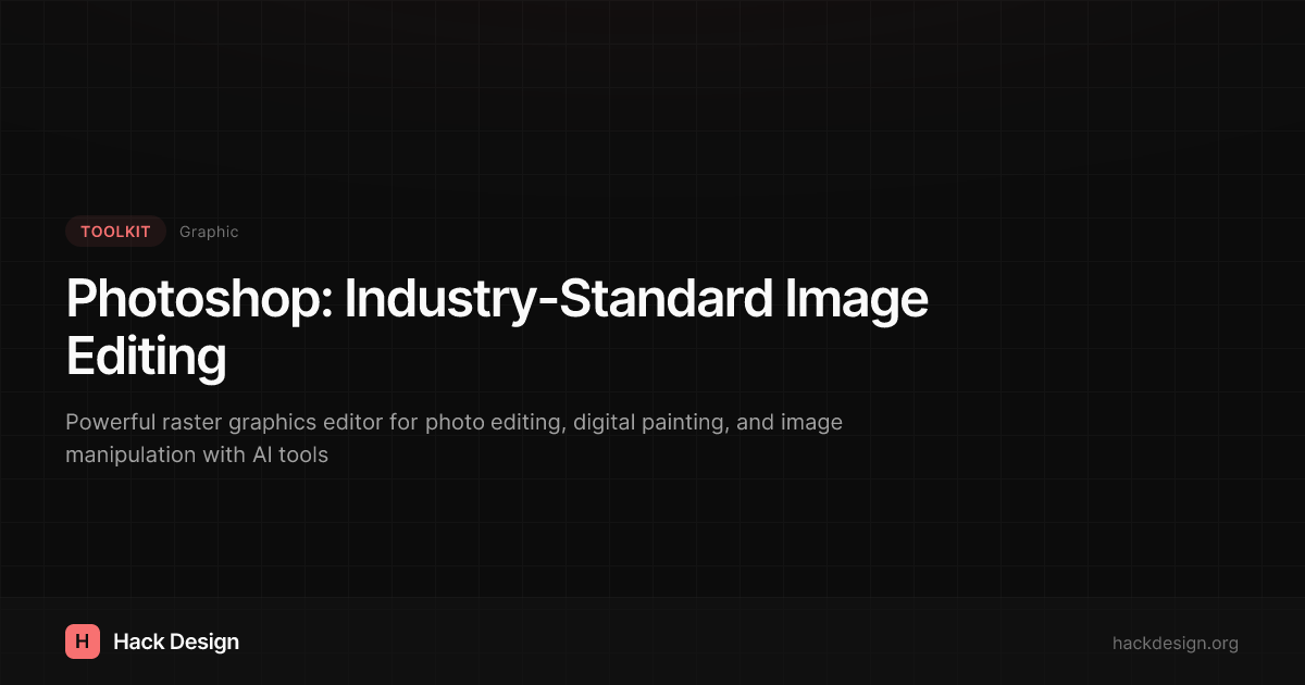 Photoshop: Industry-Standard Image Editing | Hack Design